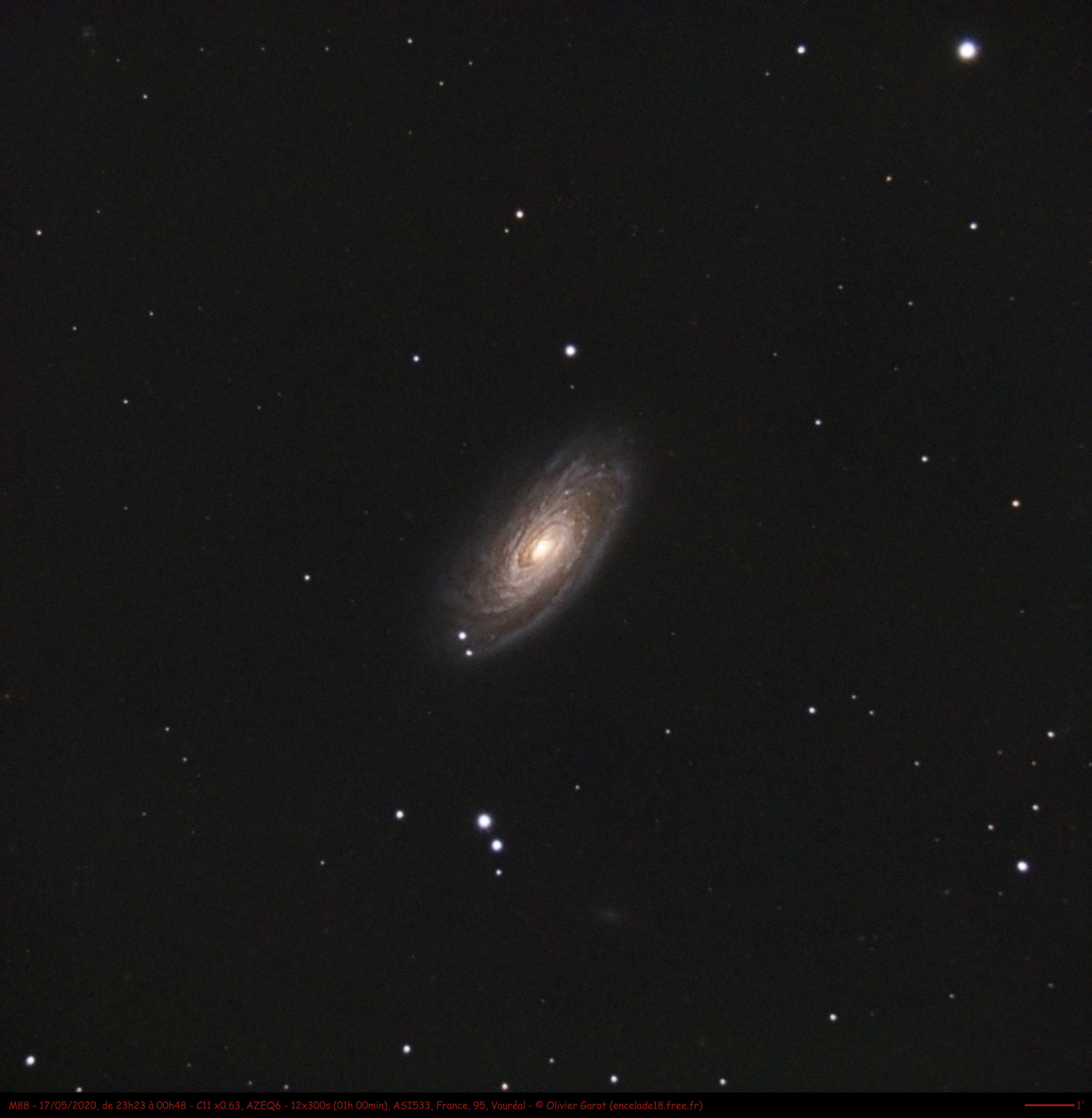 La galaxie M88 - Astrophotographie - Webastro