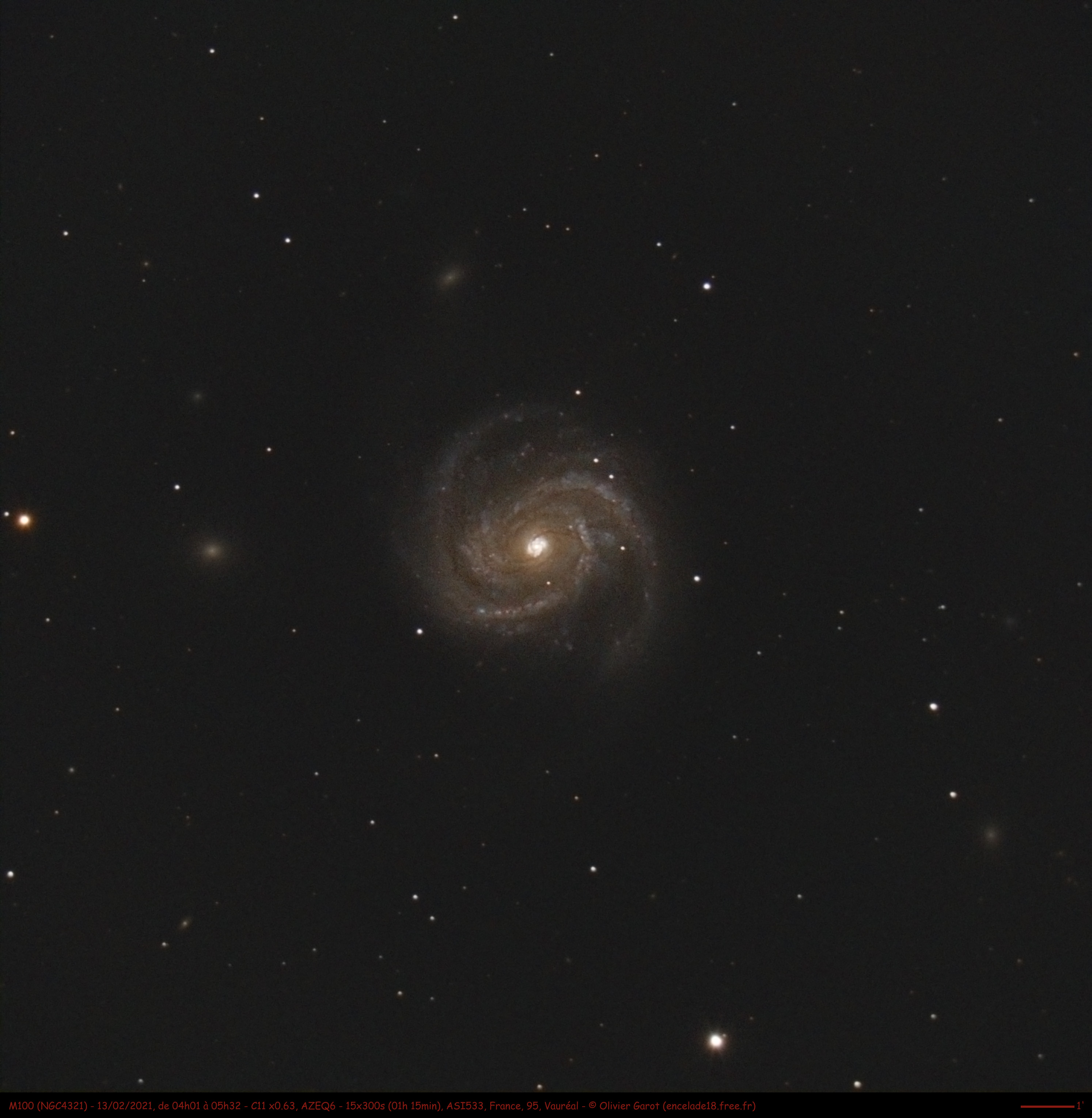 La galaxie Messier M100 - Astrophotographie - Webastro
