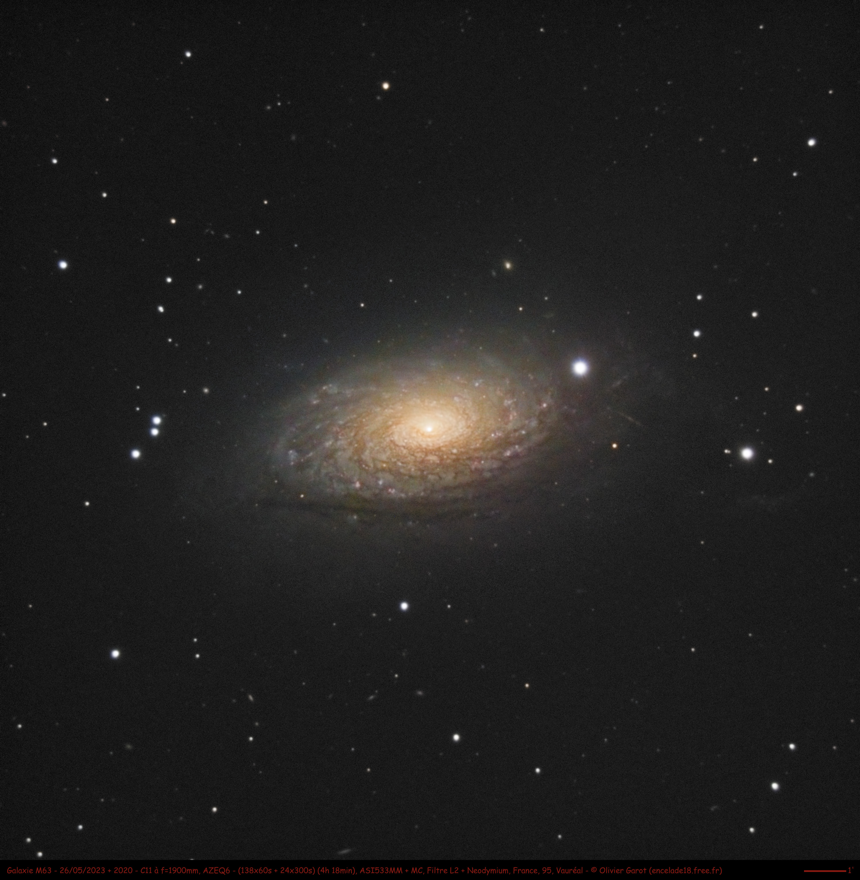 La Galaxie du Tournesol M63 - Astrophotographie - Webastro